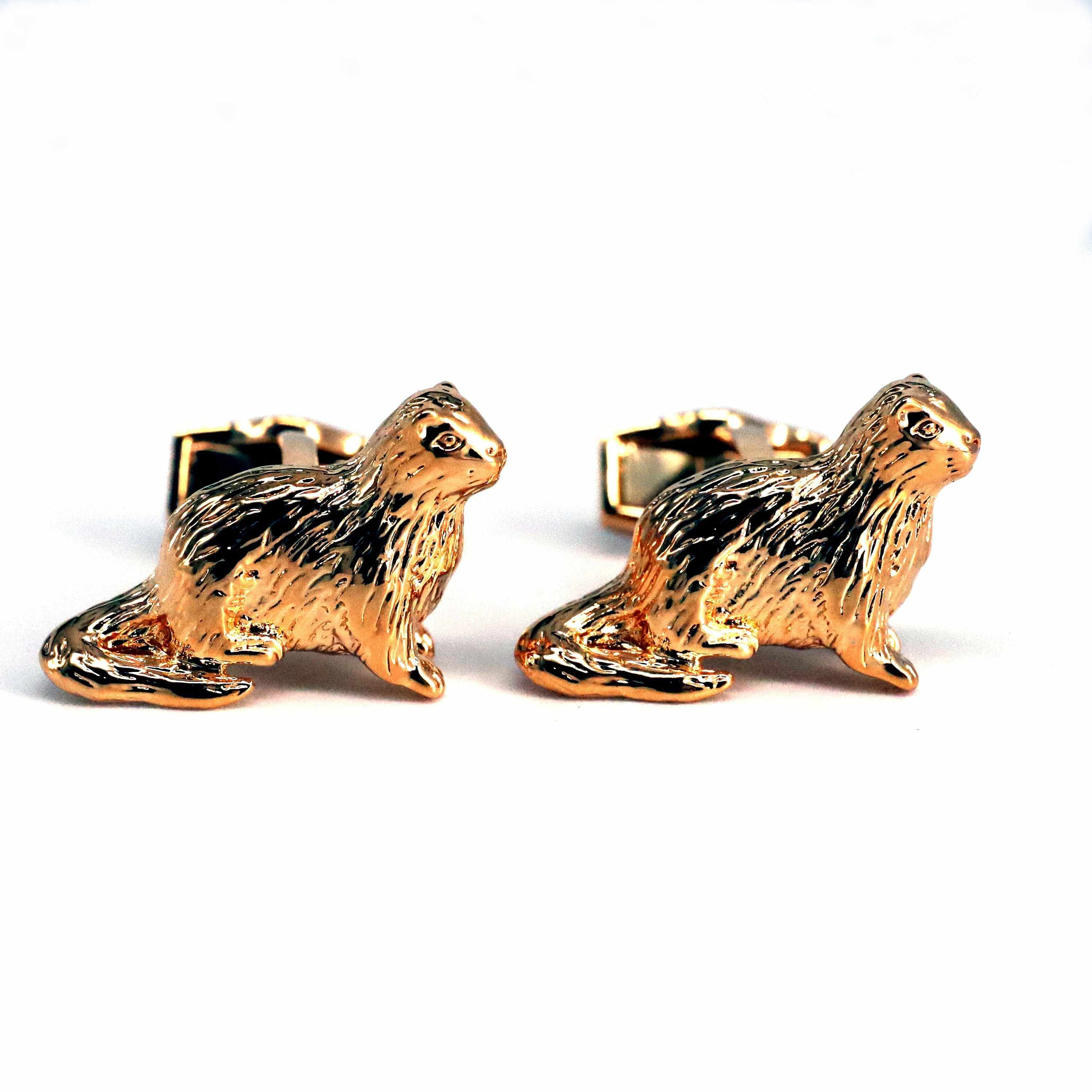 Gold Otter Cufflinks